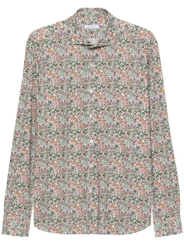 ORIAN Abstract-pattern Long-sleeve Shirt