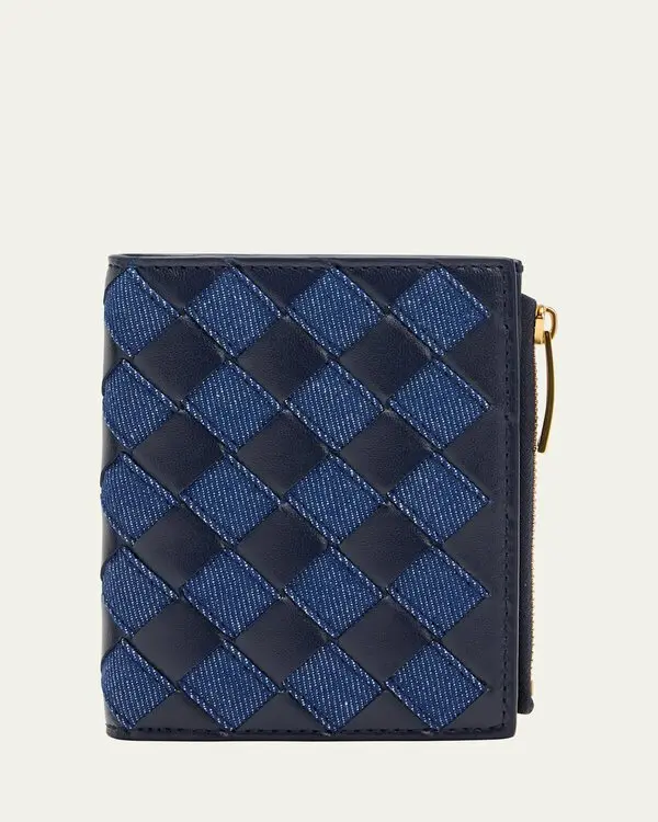 Bottega Veneta Small Bifold Denim Wallet