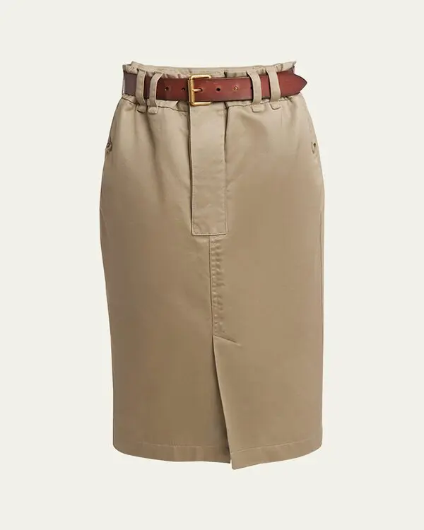 Saint Laurent Saharan Cargo Midi Skirt