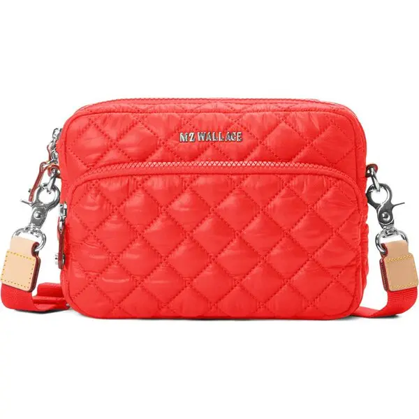 Mz Wallace Small Metro Quilted Camera Bag - Bright Cherry