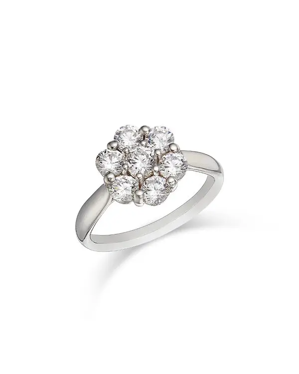 Bloomingdale'S Diamond Flower Cluster Ring 1.5 Tcw