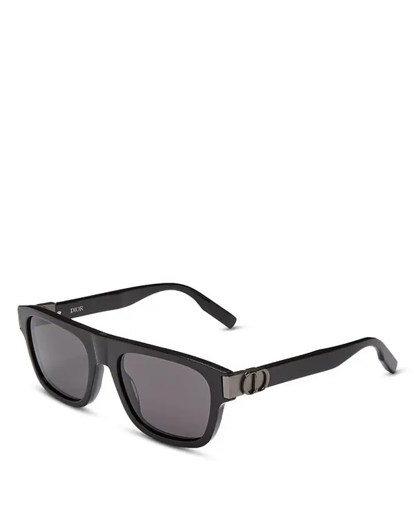 Dior Cd Icon S3i Square Sunglasses, 55mm - Black/gray Solid