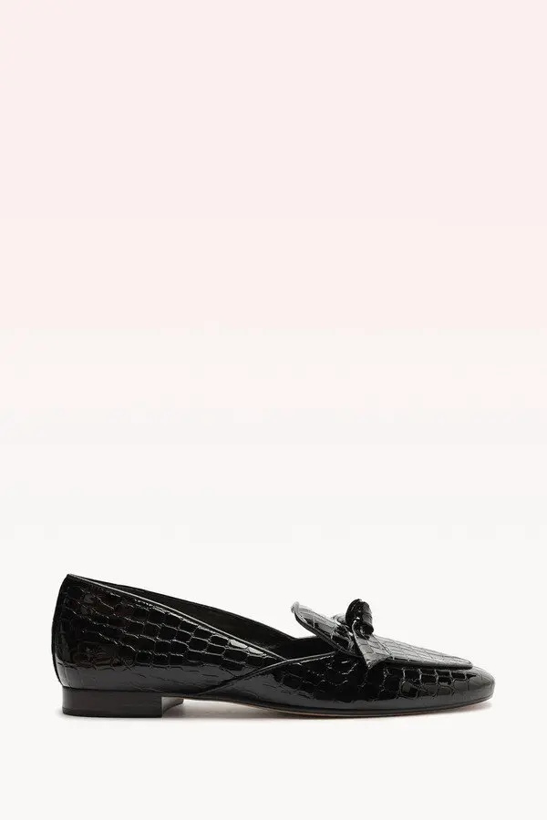 Alexandre Birman Clarita Crocco Loafer In Black 50% Off
