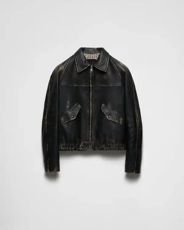 Prada Nappa Leather Jacket - Black | Editorialist