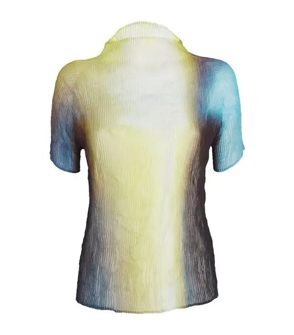 Issey Miyake Light Leak Chiffon Twist Top - Yellow | Editorialist