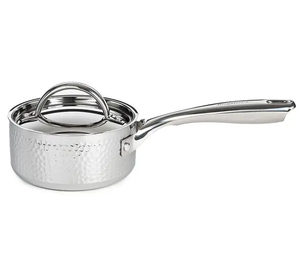 BERGHOFF Vintage Tri-ply 18/10 Ss 5.5' Saucepan 1qt., Hammered