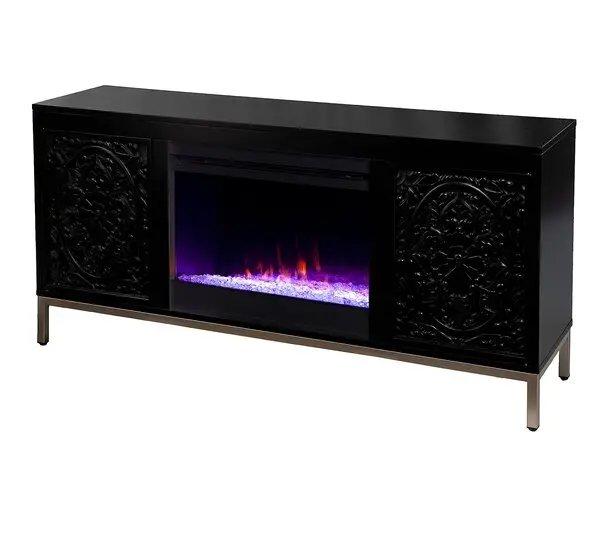 SEI FURNITURE Winsterly Color Changing Fireplac E Media Console