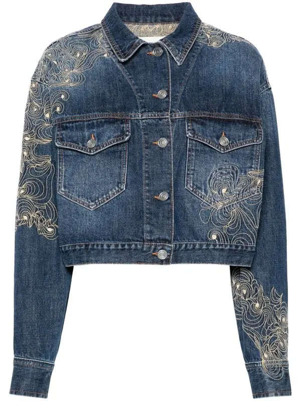 Isabel Marant Isleya Cropped Denim Jacket