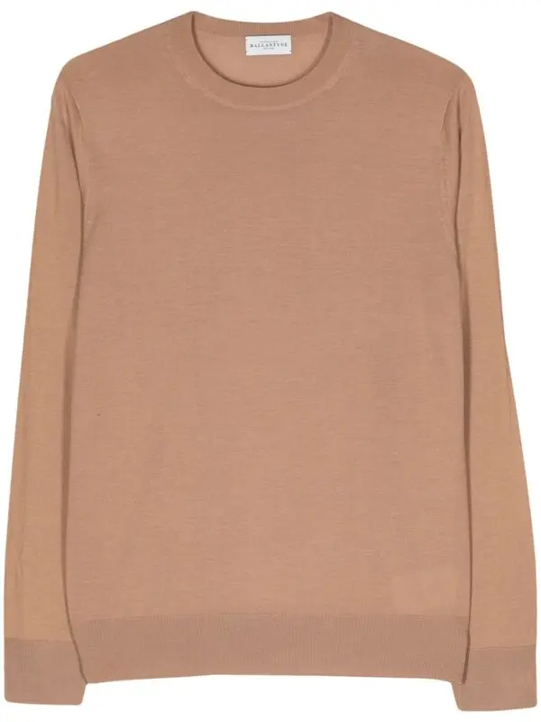 BALLANTYNE Crew-neck Wool Jumper - Brown