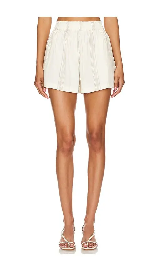 Faithfull The Brand Elva Shorts - Foam & Taupe Stripe