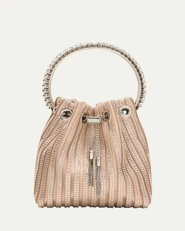 JIMMY CHOO Bon Bon Embellished Bucket Bag