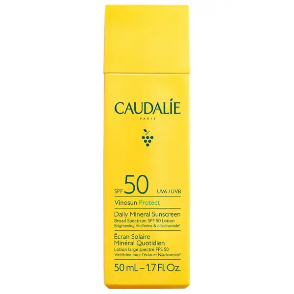 CAUDALIE Vinosun Protect Brightening Daily Mineral Face Sunscreen Spf 50 With Niacinamide