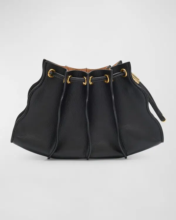 Ulla Johnson Adria Pleated Wave Wristlet - Noir