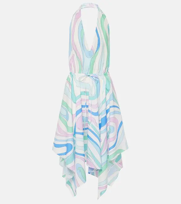 Emilio Pucci Marmo Printed Cotton Minidress - Multicoloured