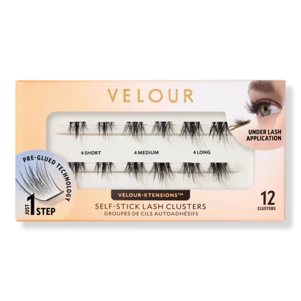 VELOUR Xtensions Self-stick Spiky Chic Lash Clusters - One-color