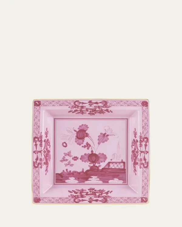 GINORI 1735 Porpora Squared Porcelain Tray, 9.6