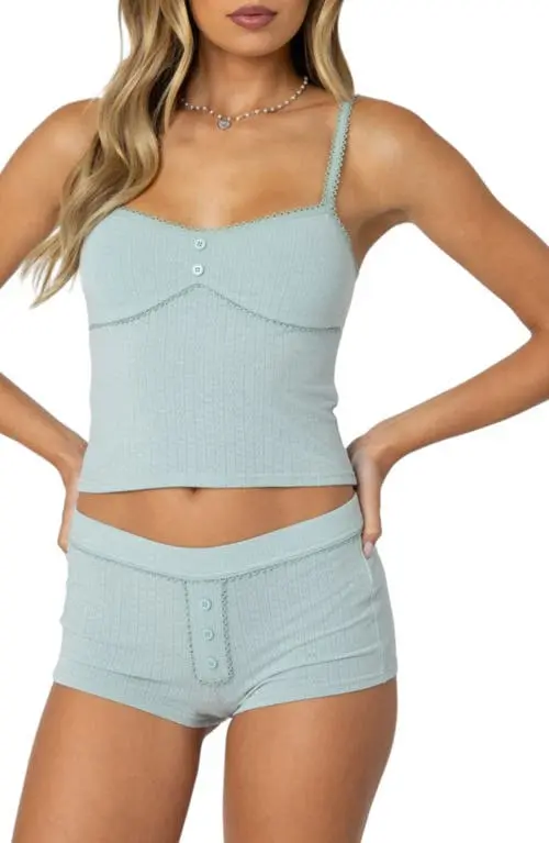 EDIKTED Maelle Pointelle Rib Camisole