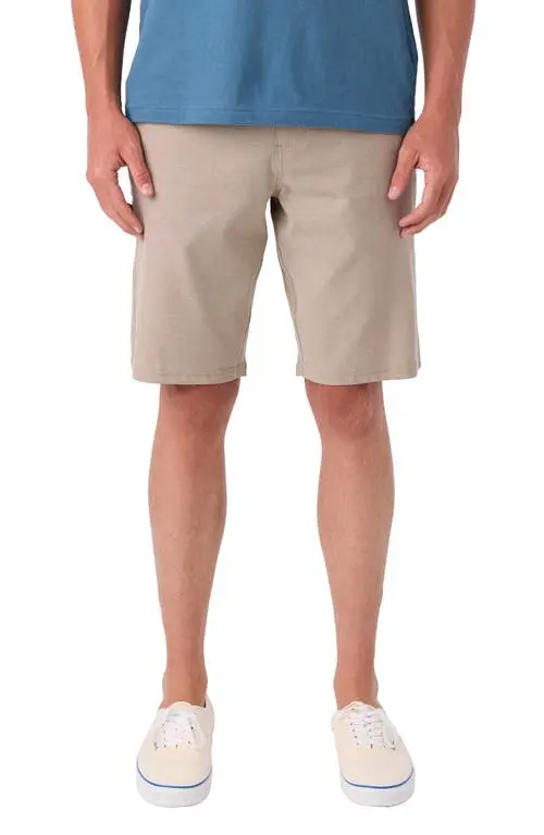 O'Neill Reserve Light Check Water Repellent Shorts - Dark Khaki