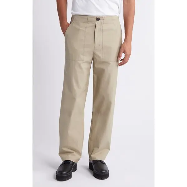 FRAME Patch Cotton Traveler Chino Pants - Dark Beige