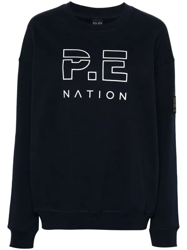 Nation Head Up Organic Cotton Sweatshirt Blue Editorialist