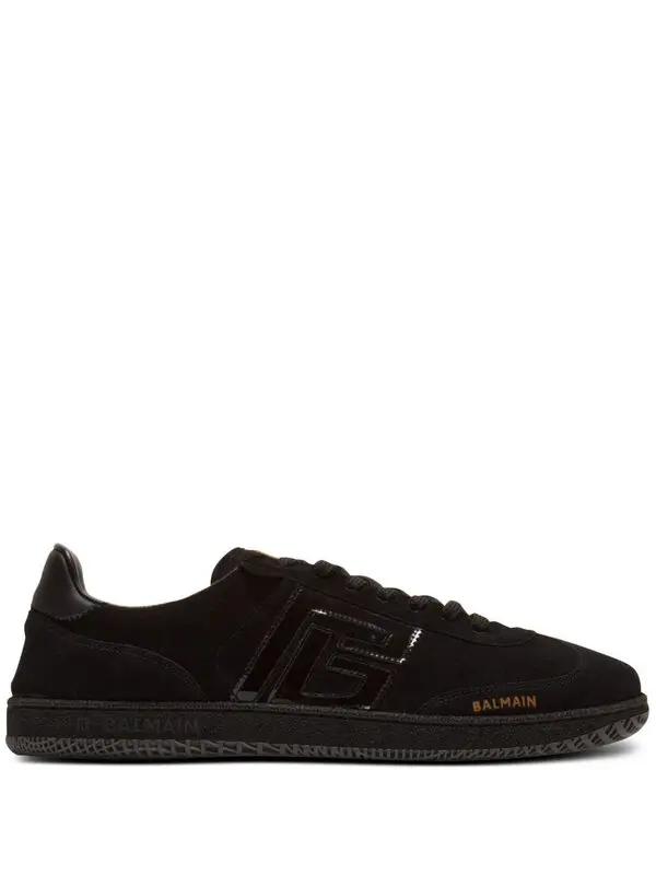 Balmain Swan Suede Sneakers - Black