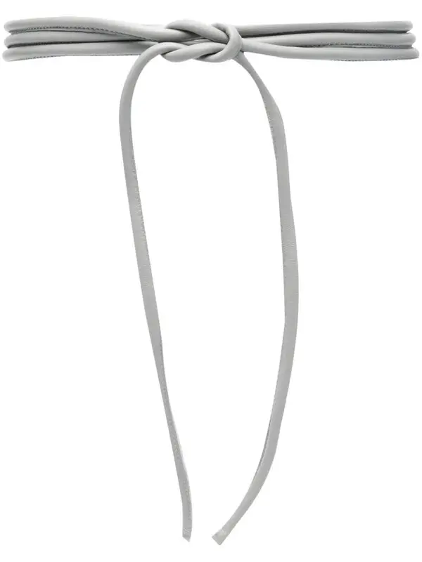 FURLING BY GIANI Rolled Leather Belt - Grey