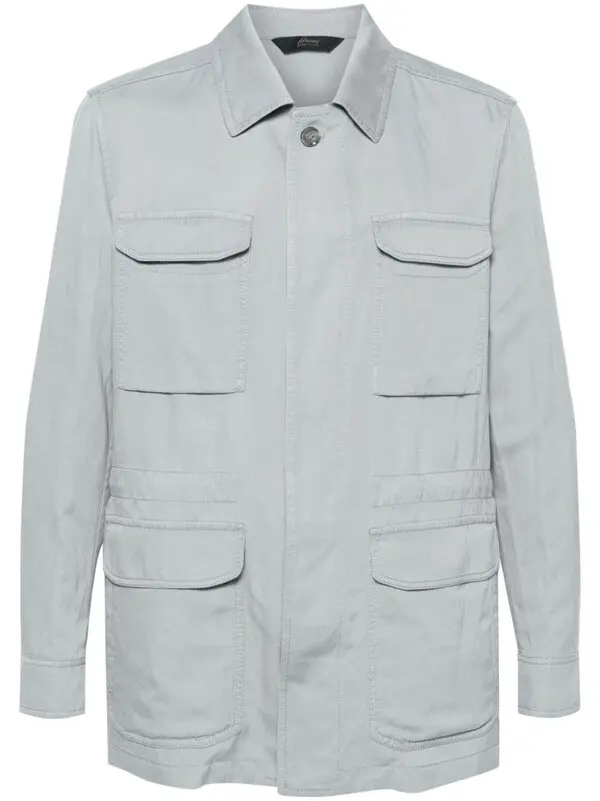 Brioni Sahariana Shirt Jacket - Blue