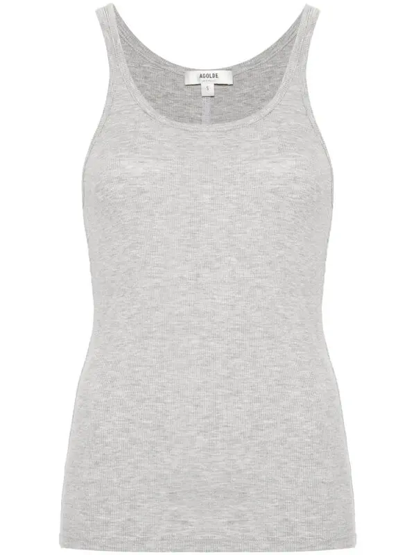 AGOLDE Sleeveless Jersey Tank Top - Grey