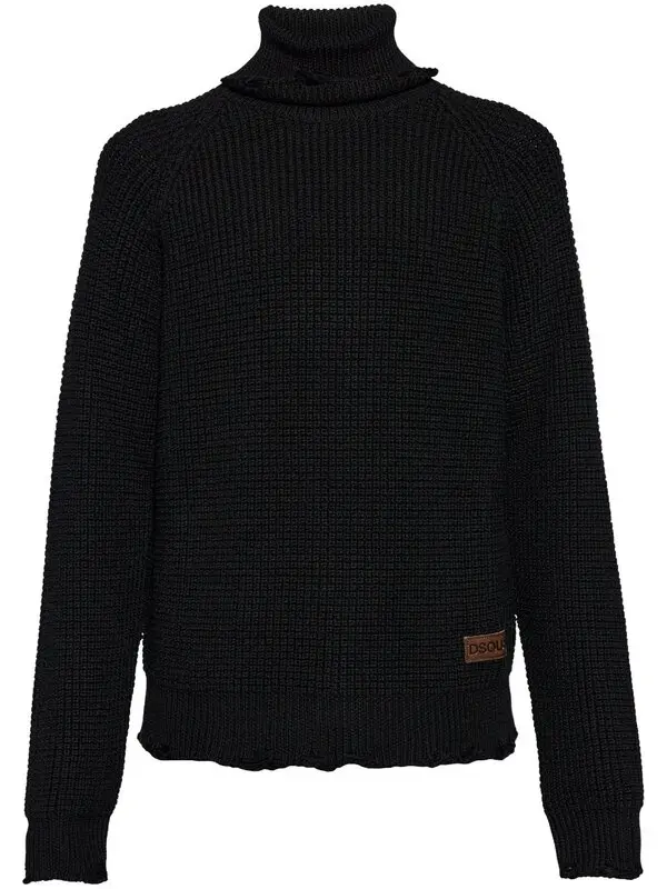 Dsquared2 Roll-neck Knitted Jumper - Black