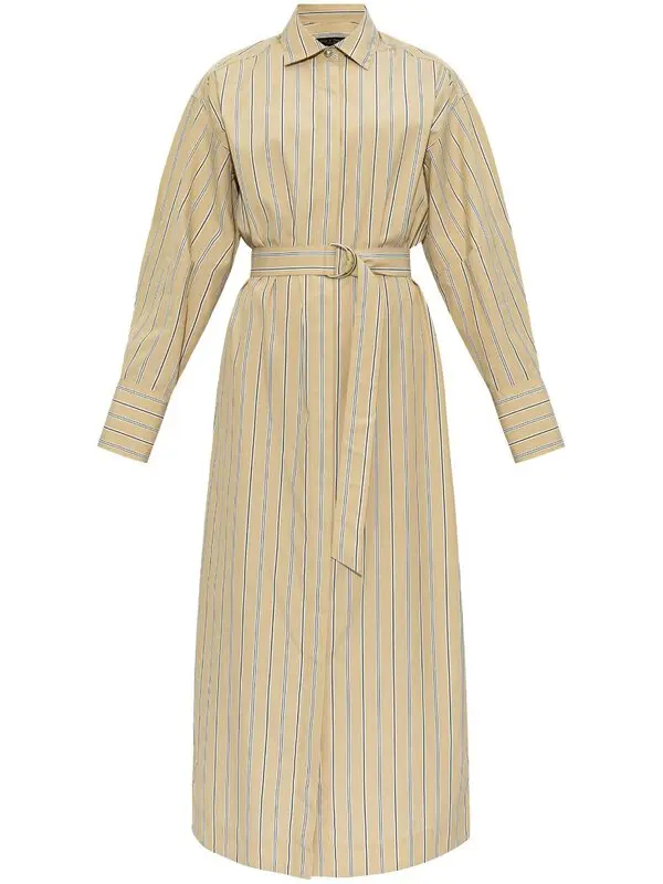 Rag & Bone Briar Striped Maxi Shirtdress - Neutrals