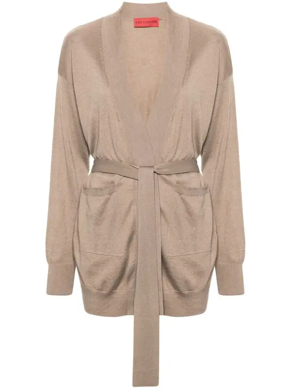WILD CASHMERE Scarlet Belted Cardigan