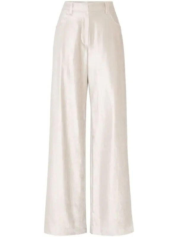 Brunello Cucinelli Shimmer Wide-leg Trousers