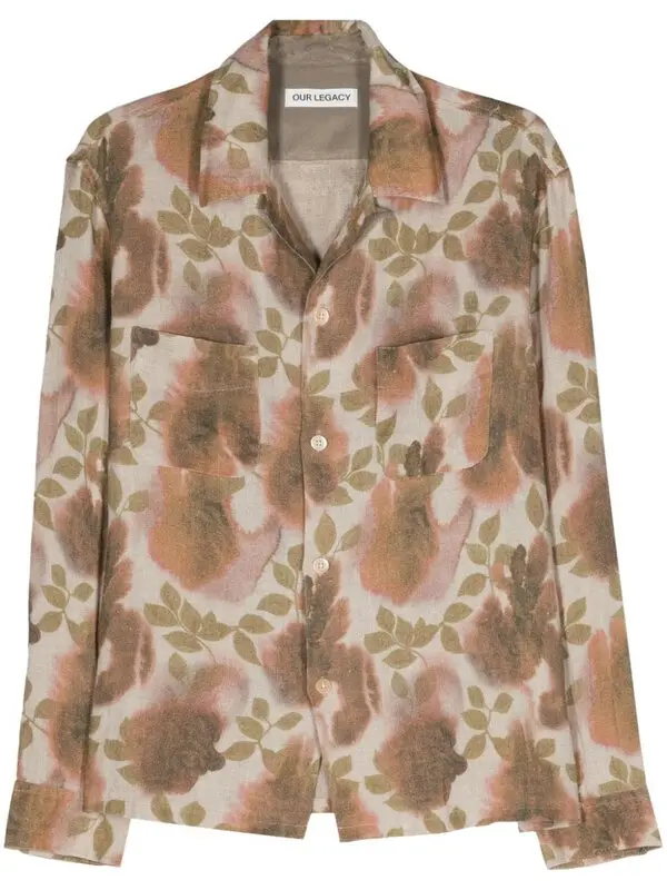 Our Legacy Heusen Minuo Flower-print Shirt