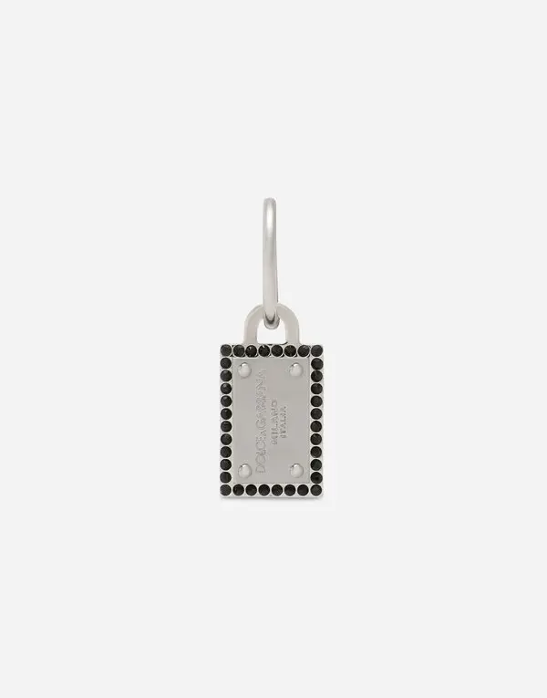 Dolce & Gabbana Creole Earring With Logo And Rhinestones