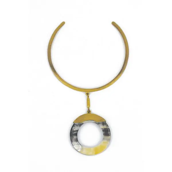 NORTON AND HODGES Moonrise Omega Necklace And Horn Earring Set