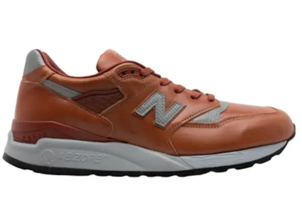 NEW BALANCE 998 Miusa Horween Leather Age Of Exploration Sneakers - Brown/grey