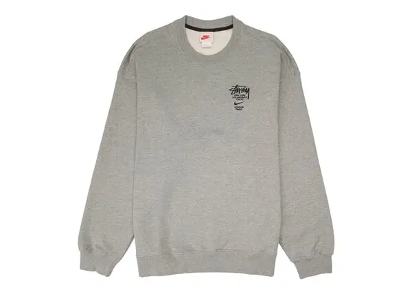Nike X Stussy International Crewneck Sweatshirt - Heather Grey