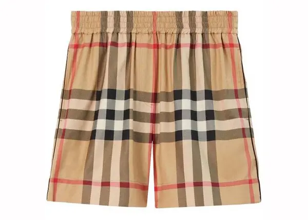 Burberry Check Shorts - Archive Beige