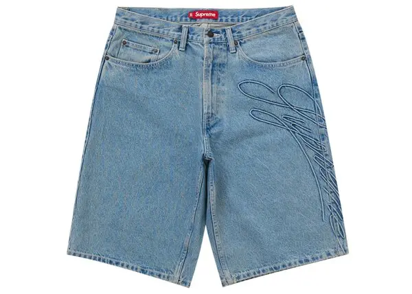 Supreme Baggy Denim Short - Washed Indigo