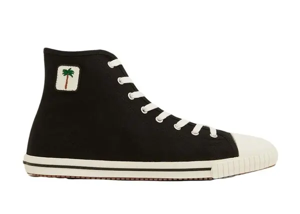 Palm Angels High-top Vulcanized Sneakers - Black/white