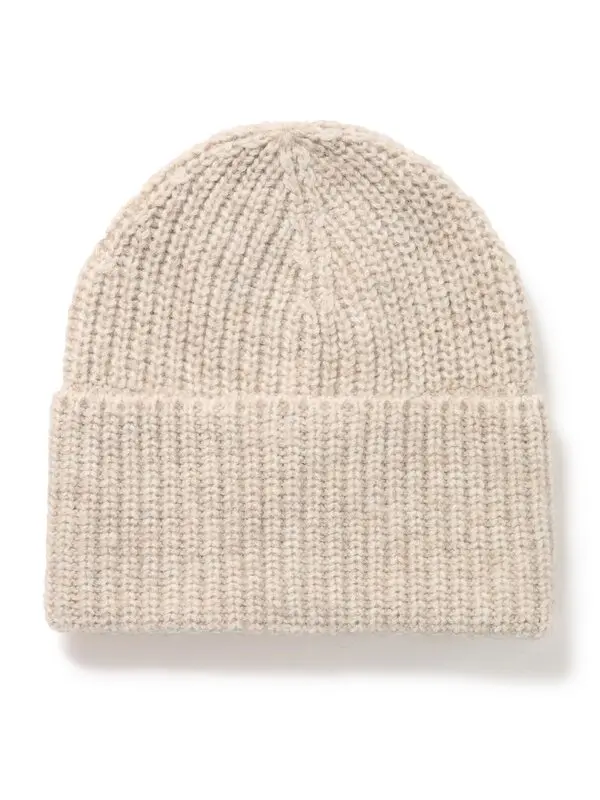 Brunello Cucinelli Brushed Ribbed-knit Beanie