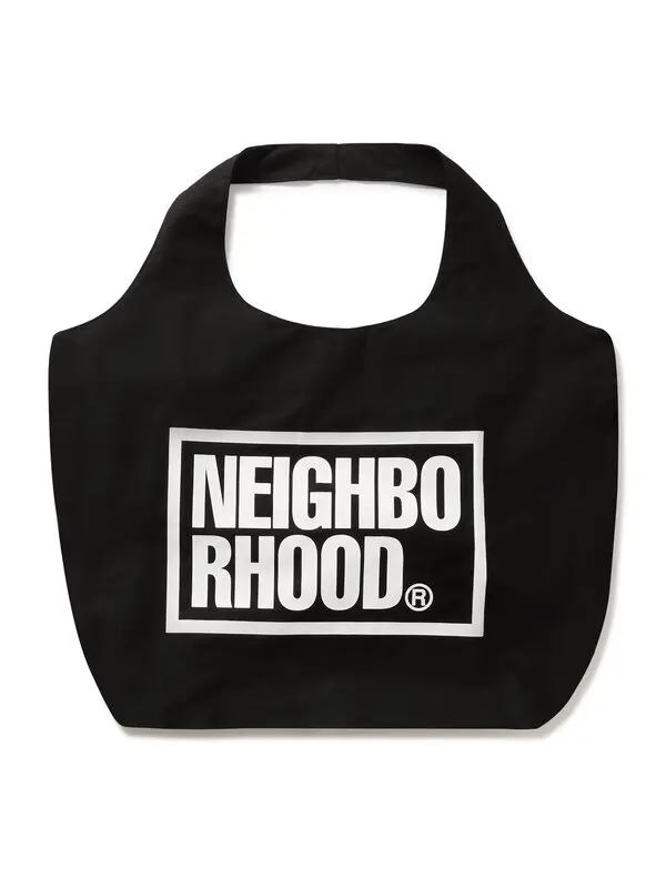 Buy NEIGHBORHOOD Id Large Logo-print Cotton-twill Tote Bag - Black