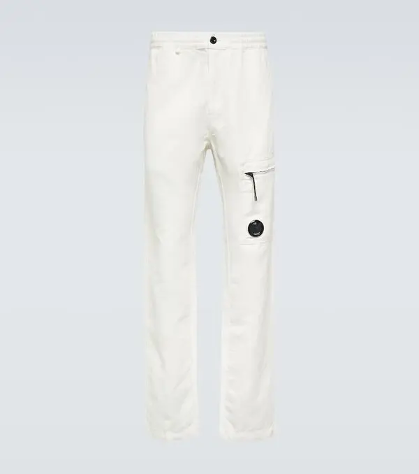 C.P. COMPANY Cotton And Linen Straight-leg Pants