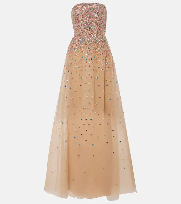 Elie Saab Embellished Sheer Tulle Corset Dress In Multicoloured - 40% Off |  Editorialist