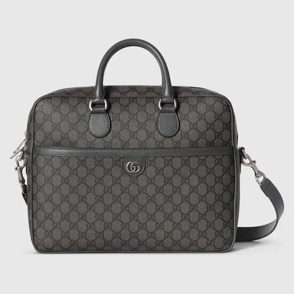 Gucci Ophidia Gg Supreme Briefcase - Grey