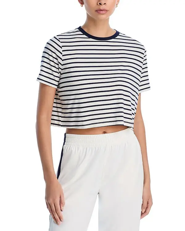Splits59 Djuna Crop Ringer Tee - Indigo Stripe