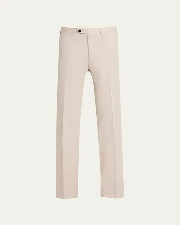 Kiton Wool Twill Trousers - Tan