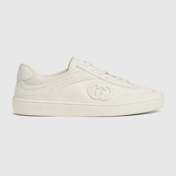 Gucci S G75 Suede Sneakers - White