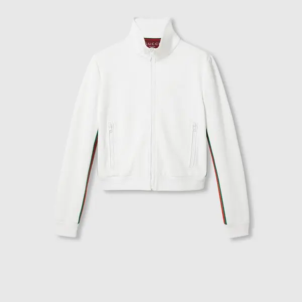 Gucci Jersey Drill Jacket With Web