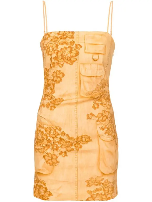 Acne Studios Trompe L'oeil Print Strap Mini Dress